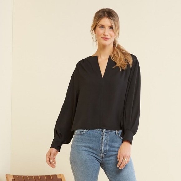 Allison Joy | Tops | Allison Joy Tess Blouson Sleeve Top Sz L Nwt ...